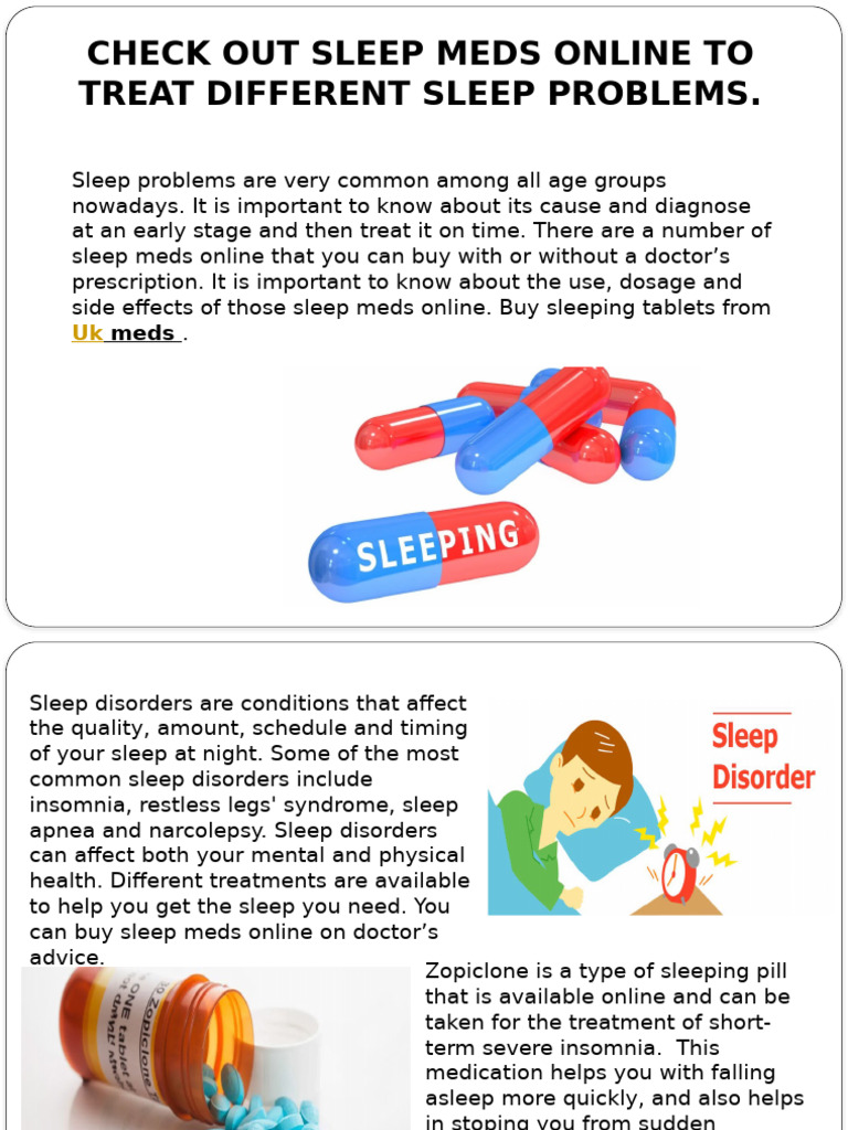 Check Out Sleep Meds Online To Treat Different Sleep Problems | PDF ...