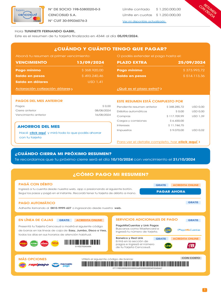 Resumen Cuenta | PDF