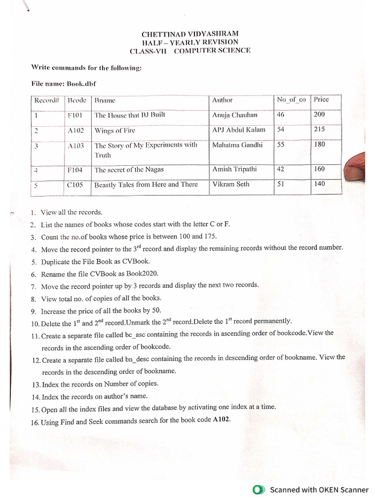 CSC Half-Yearly Revision | PDF