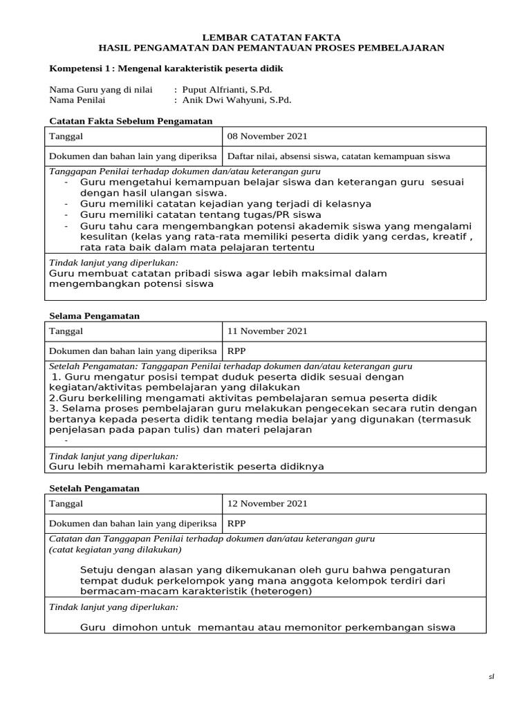 Catatan Fakta PKG Puput Alfrianti | PDF