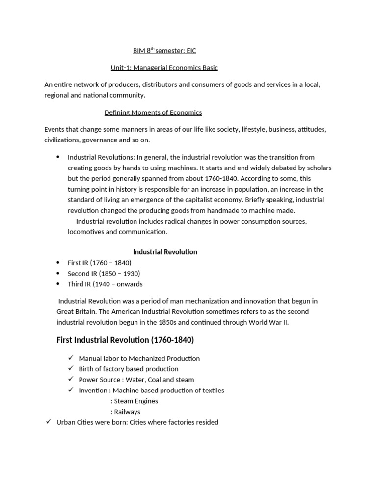 Economics Bim8 | PDF