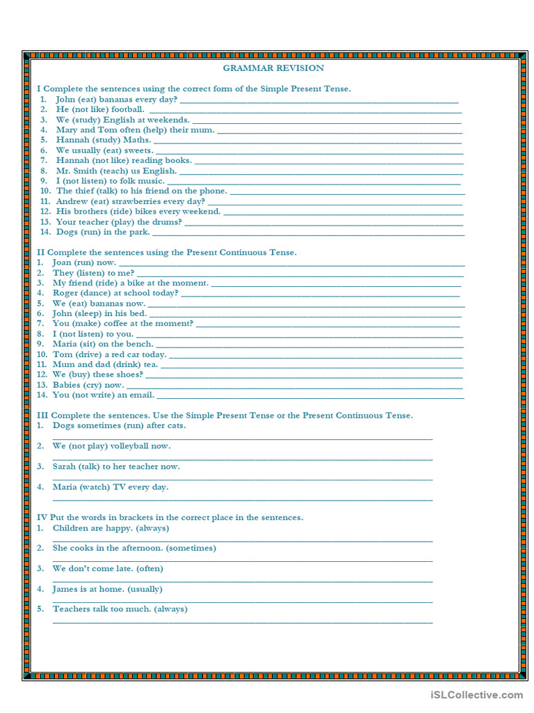 Present Simple & Present Continuous | PDF