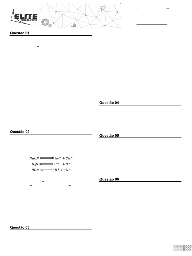 Lista - 1 Série E.M - P3 - FGB | PDF