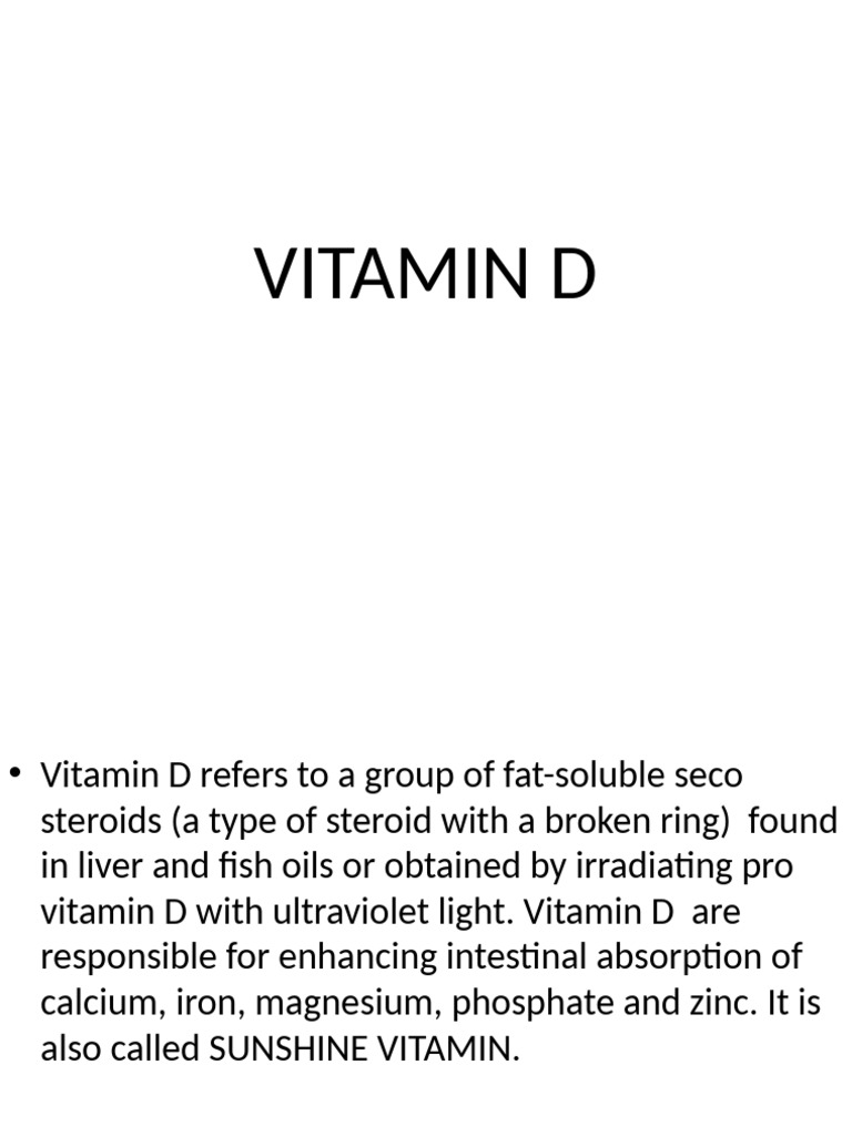 Vitamin D-1 | PDF