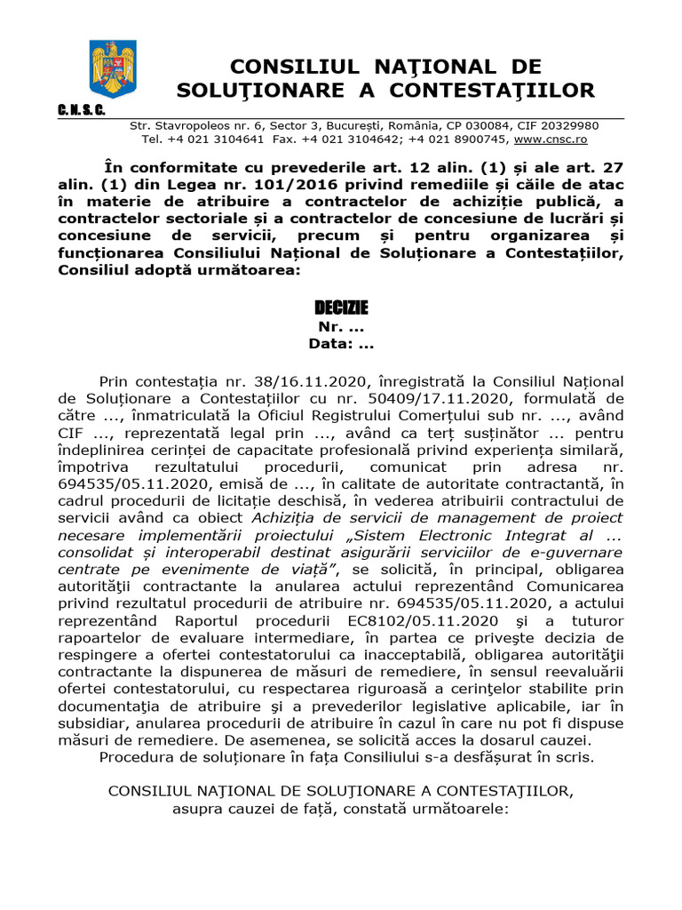 Descalificare Tert Sustinator | PDF