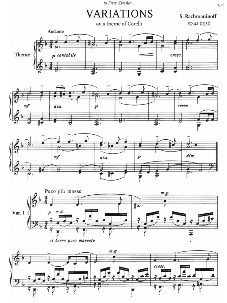 Corelli Variations | PDF