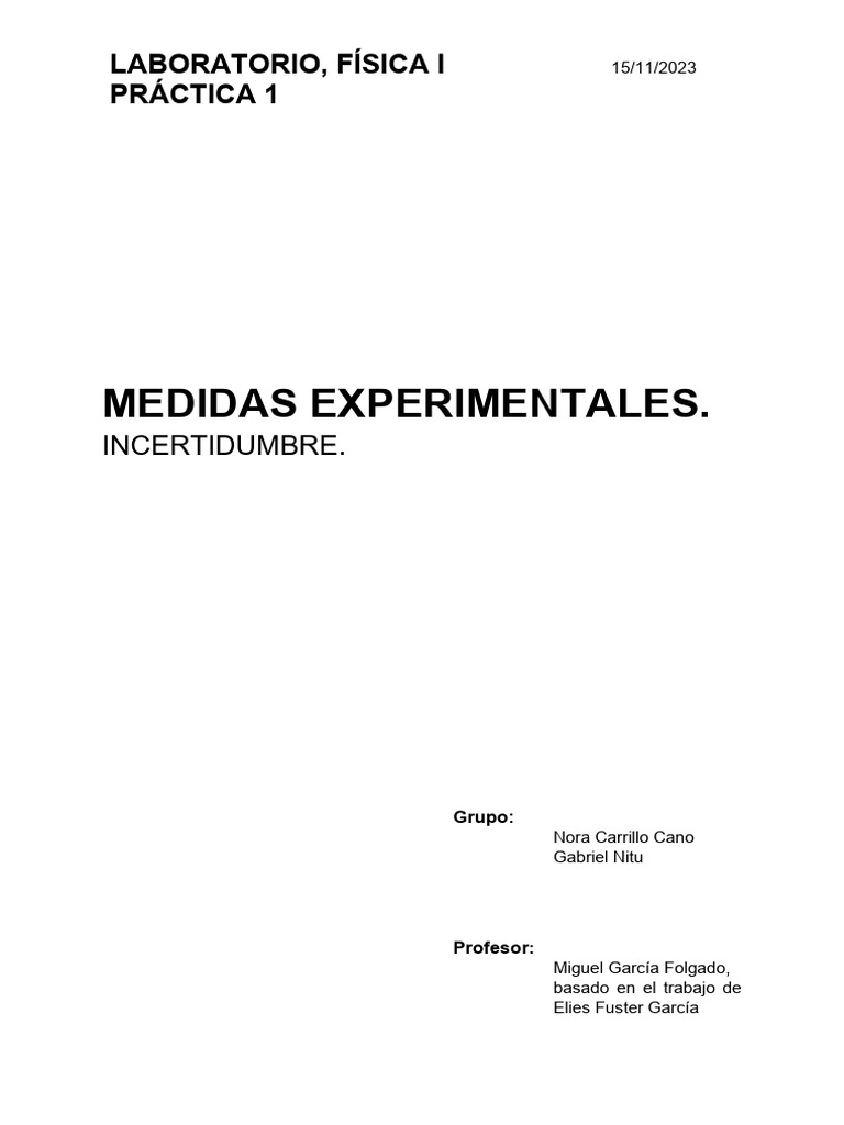 pract 1 fisica 1 | PDF