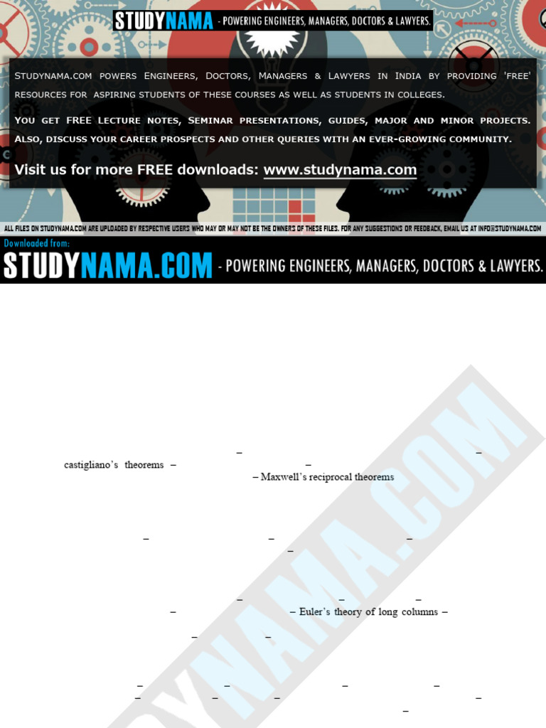 Ebook & Notes - Strength of Materials | PDF