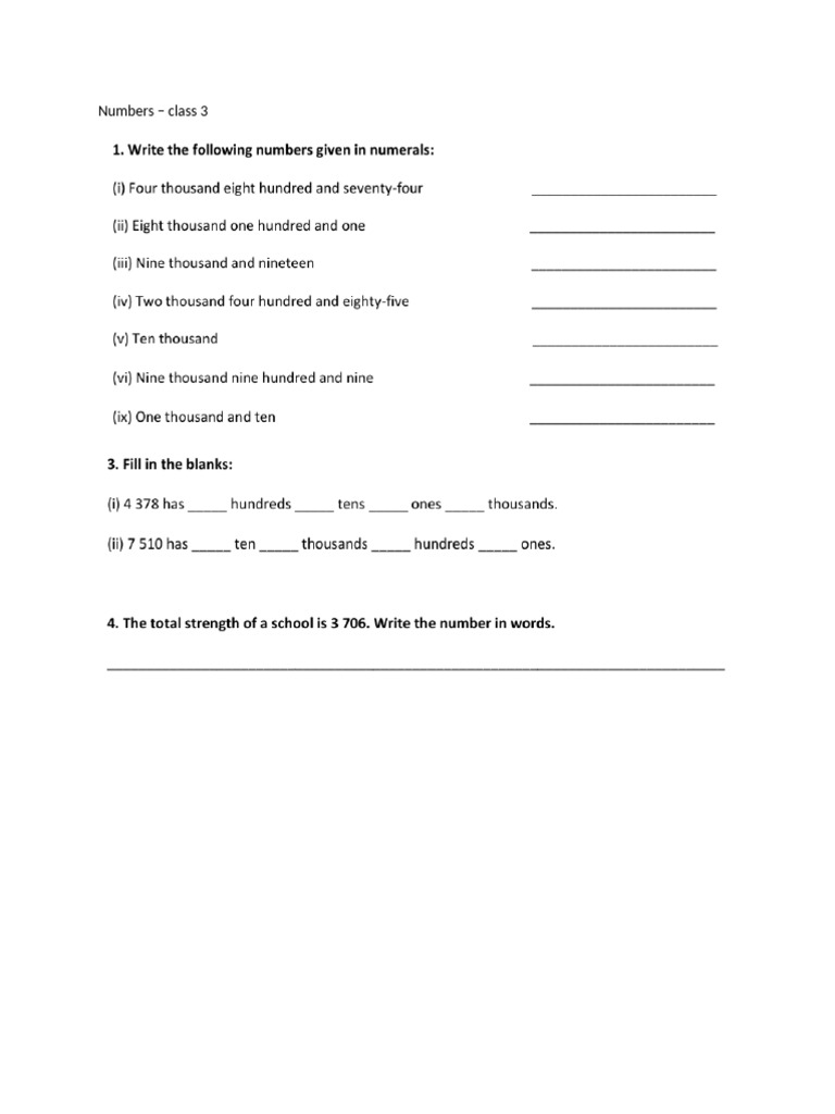 Numbers in 100000 | PDF