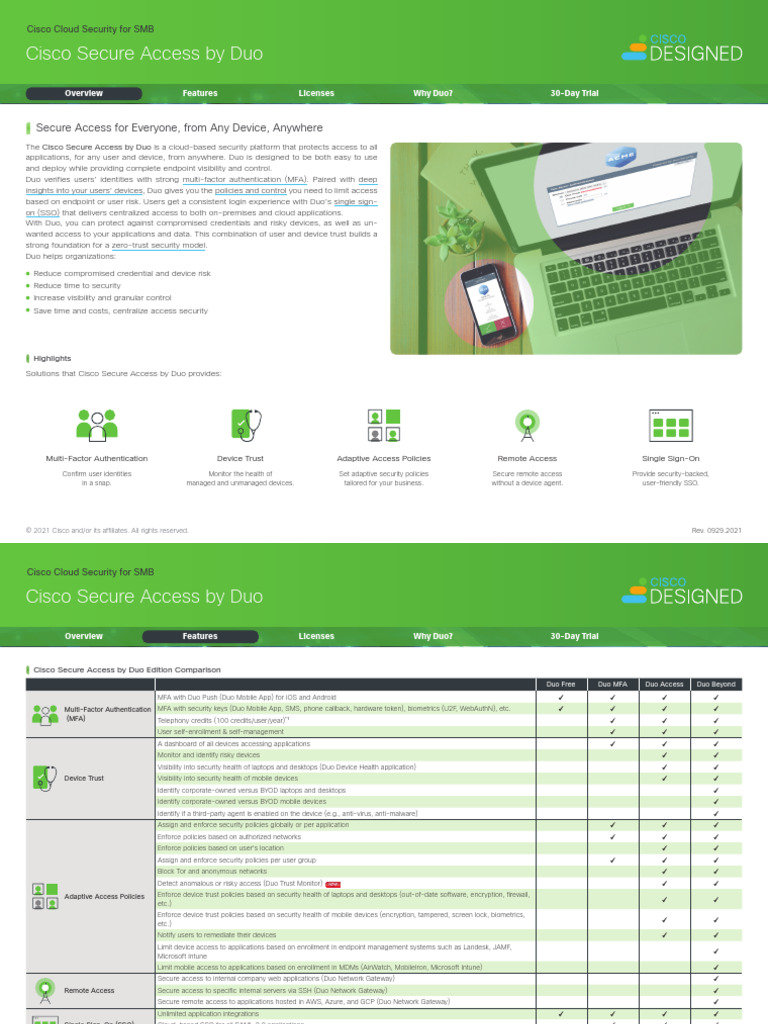 Cisco Duo Security Brochure | PDF