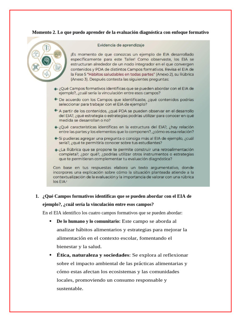 Momento 2 Texto Argumentativo Sobre Las Características y La Estructura de Los EIA | PDF
