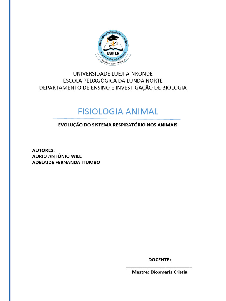 Trabalho de Biologia - Escola Pedagógica Da Lunda Norte | PDF