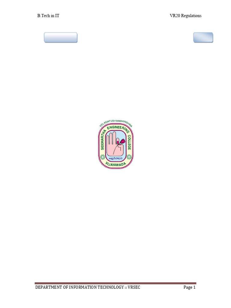 VR20 IT Syllabus | PDF