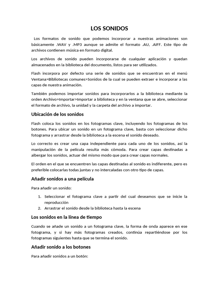 Los Sonidos y Videos | PDF