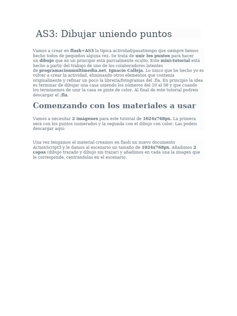 Uniendo Puntos AS3 | PDF