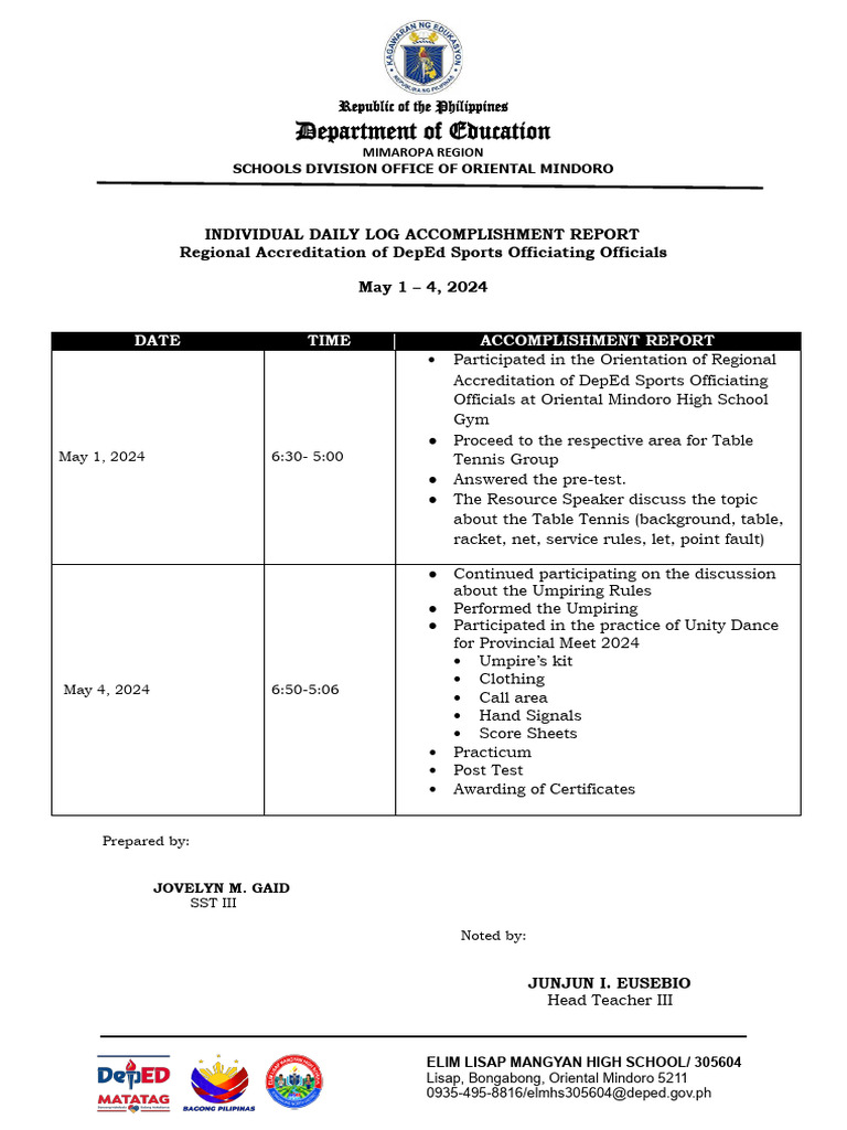 IDLAR - Sport Officiating Mraa | PDF