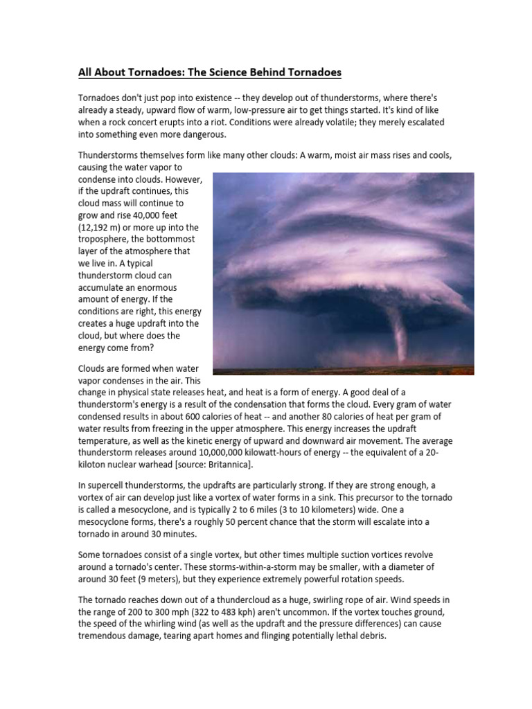 All About Tornadoes | PDF