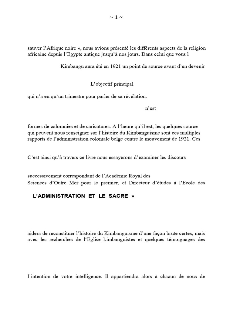 Tout Connaitre Sur Kimbangu OK Ok | PDF
