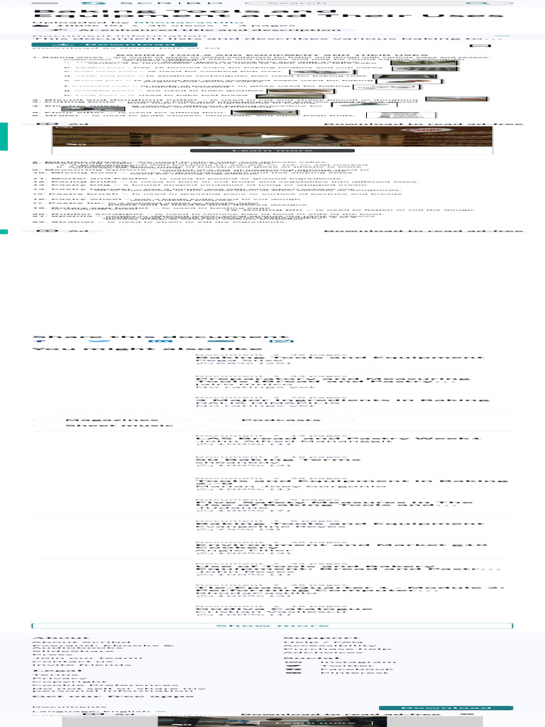 Baking Tools and Equipment and Their Uses PDF Cakes Muffin | PDF