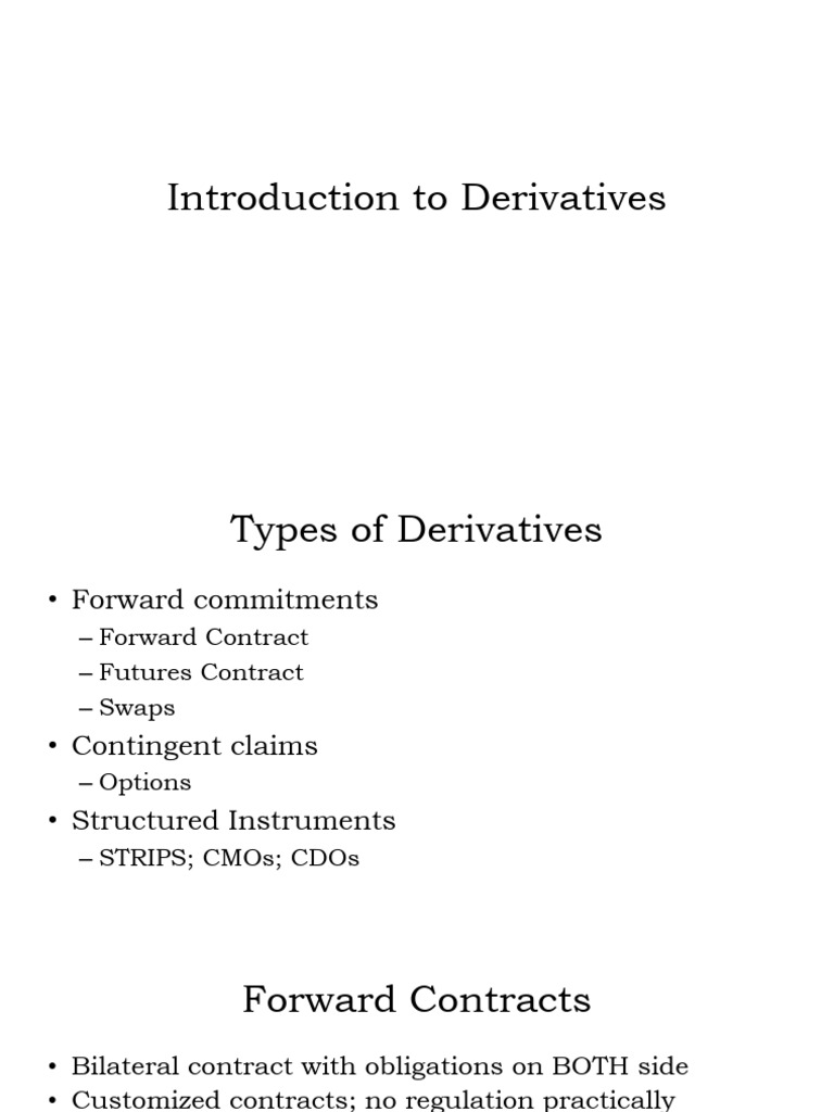 Introduction to Derivatives | PDF