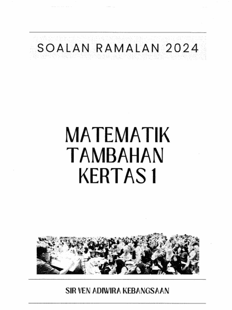 Soalan Ramalan 2024 Addmath k1 | PDF