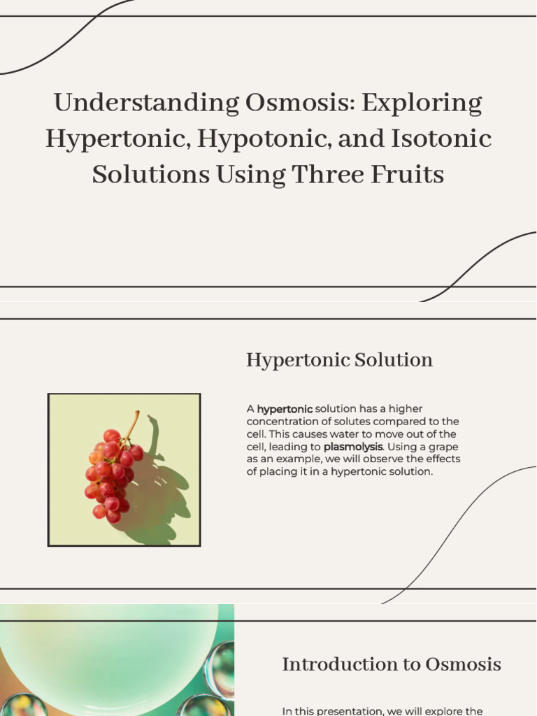 Slidesgo Understanding Osmosis Exploring Hypertonic Hypotonic and Isotonic Solutions Using Three ...