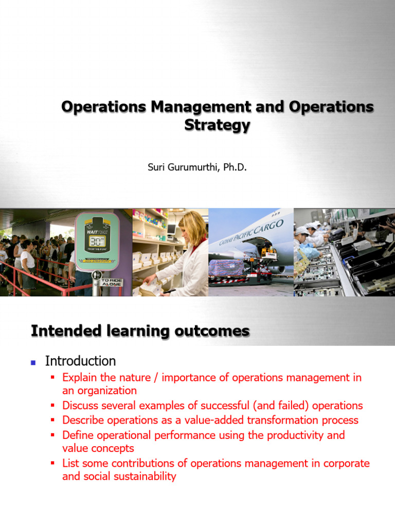 1 Operations Management and Strategy | PDF