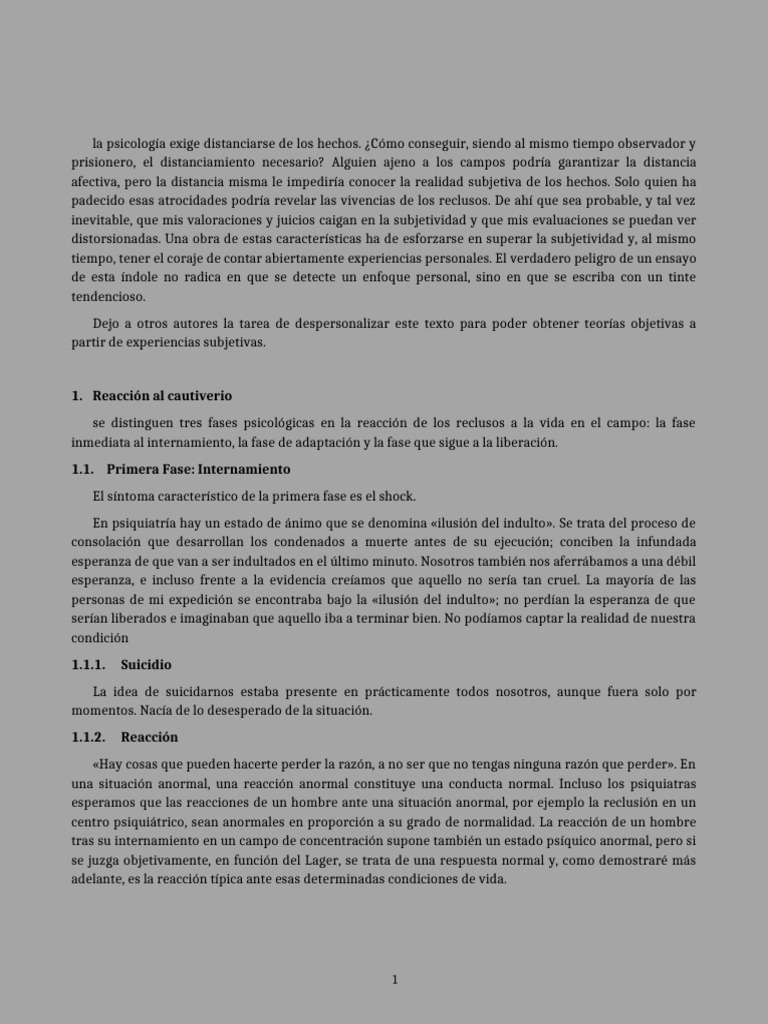 Apuntes de Libro - El hombre en busca de sentido (Frankl) | PDF Apuntes de Libro - El hombre en busca de sentido (Frankl) | PDF