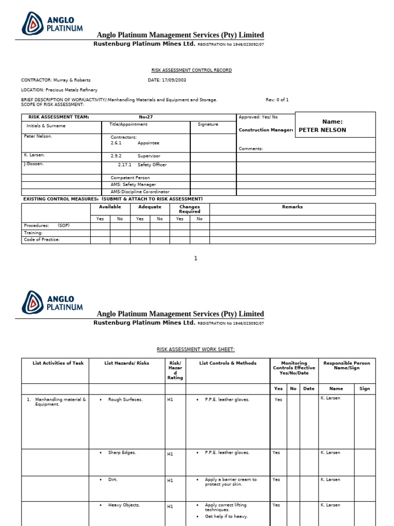 Manhandling Euipment | PDF