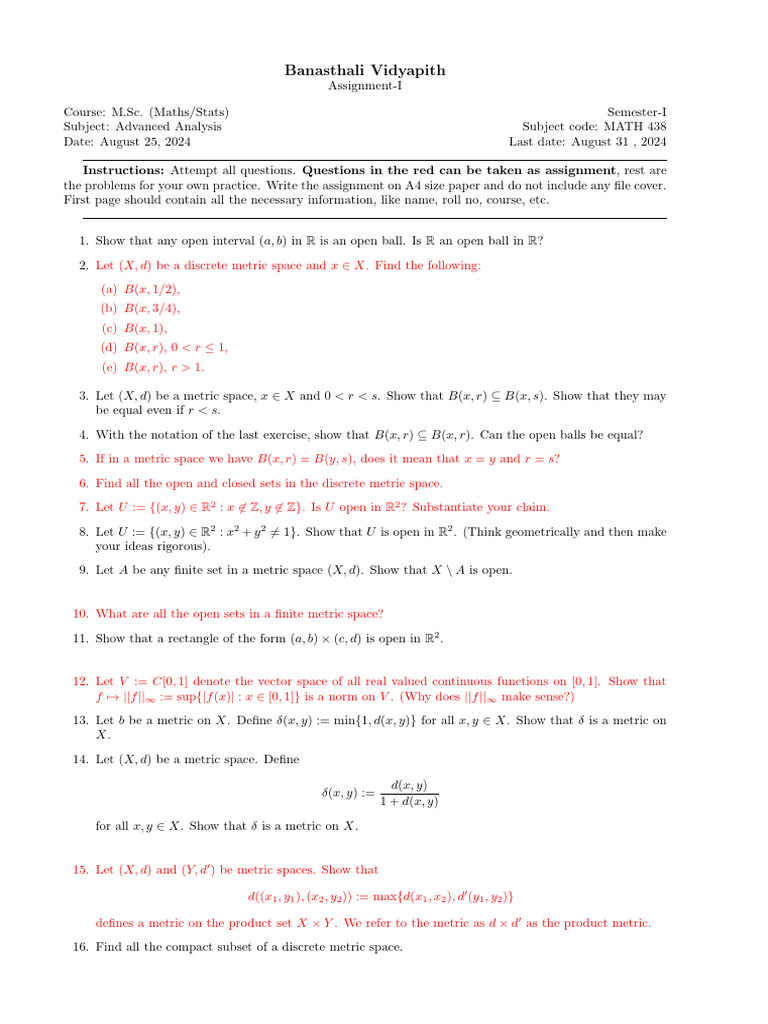 Math 438 A1 | PDF
