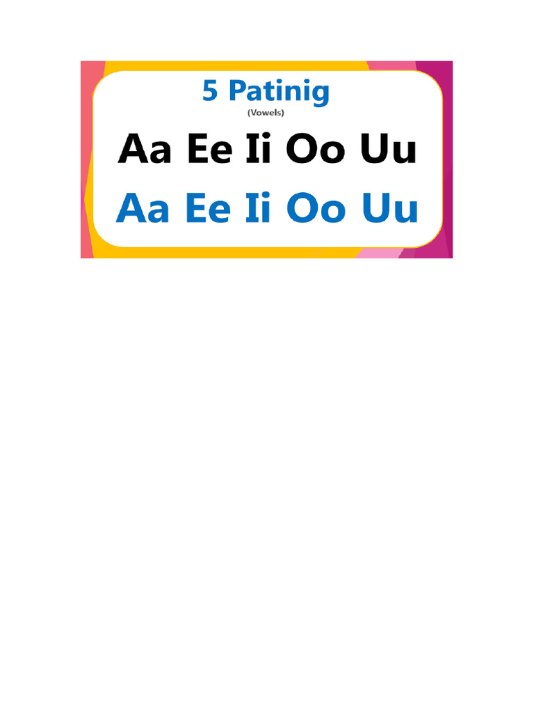 Patinig | PDF