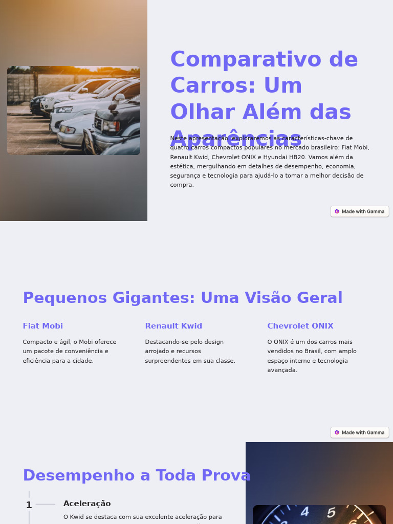 Comparativo-de-Carros-Um-Olhar-Alem-das-Aparencias | PDF