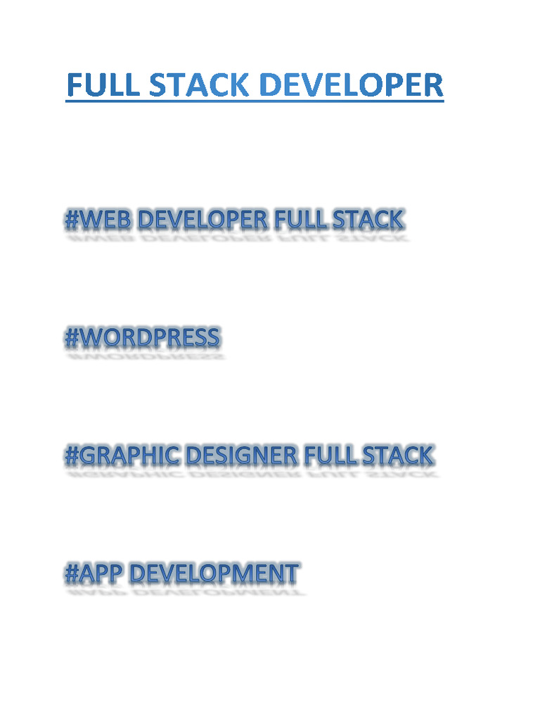 FULL STACK DEVELOPER | PDF