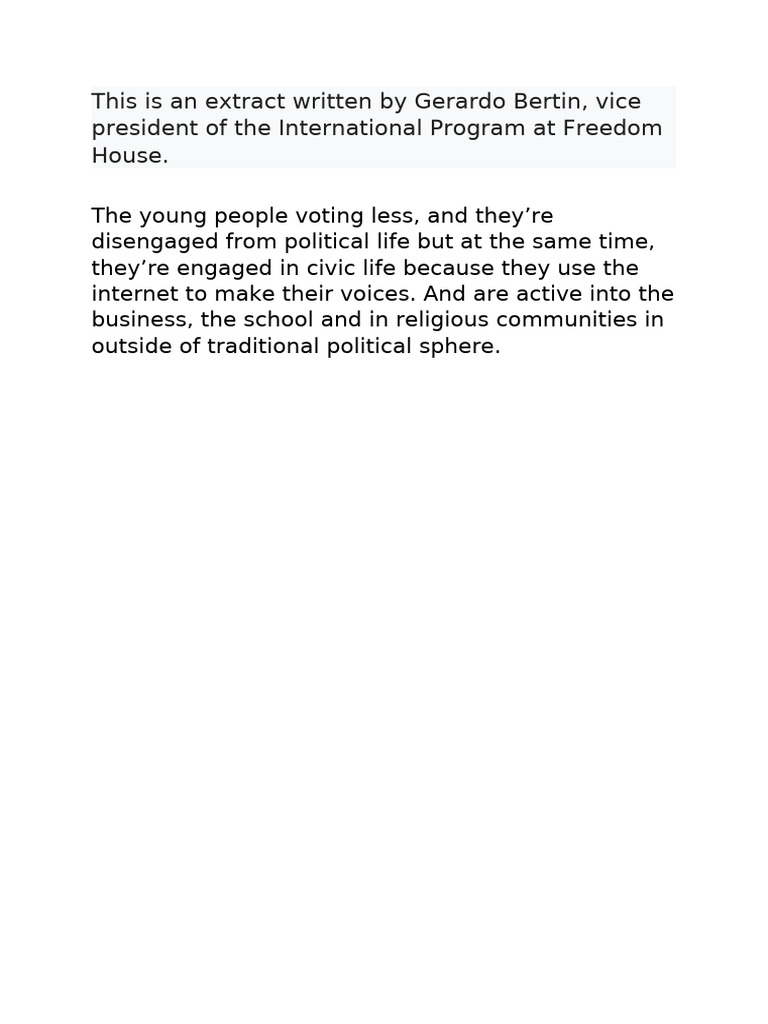 This Is An Extract Written by Gerardo Bertin | PDF