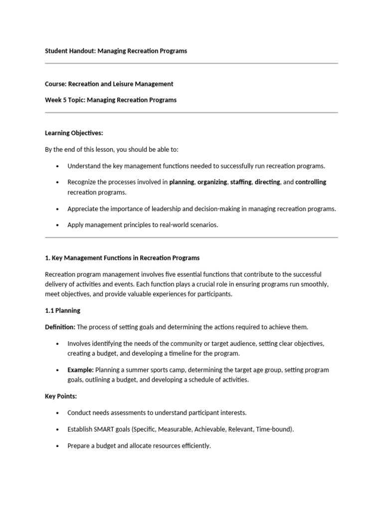 Student-Handout-Week-5 | PDF