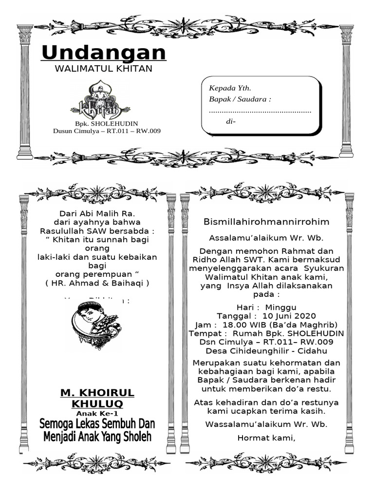 WalimatulKhitan CHG | PDF