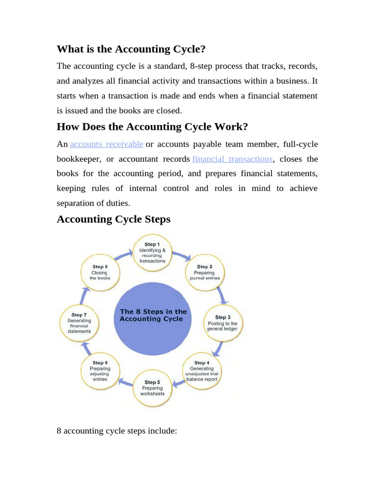 Understanding the Accounting Cycle Steps | PDF | Debits And Credits ...