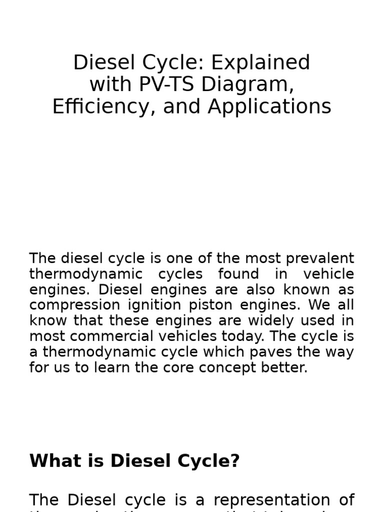 Diesel Cycle | PDF