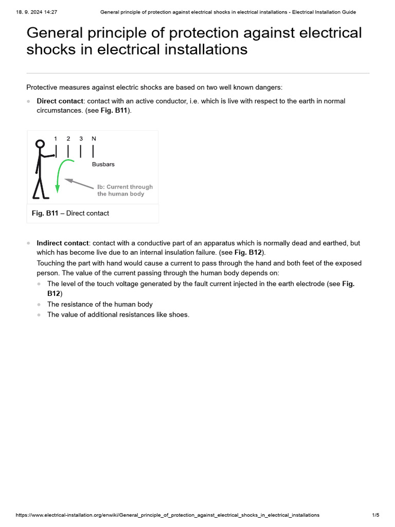 General Principle of Protection Against Electrical Shocks in Electrical ...