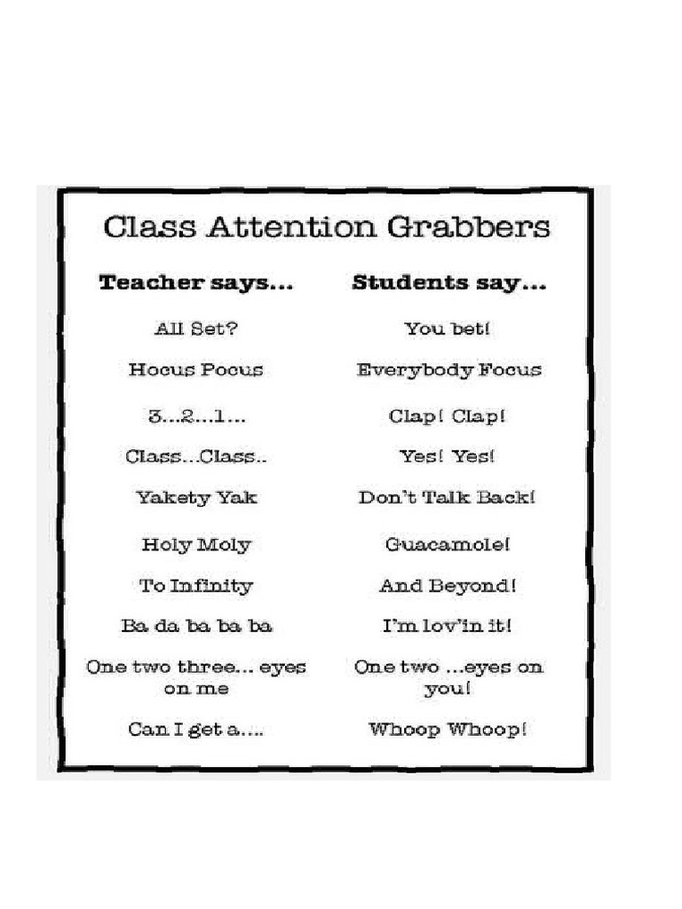 Attention Grabbers | PDF