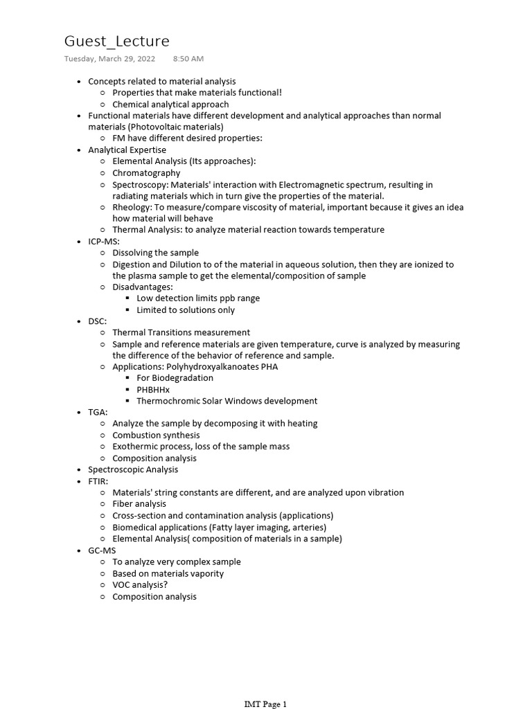 Guest Lecture Imt Pdf