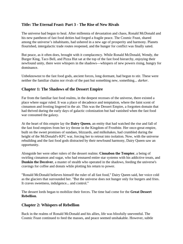 The Eternal Feast The Rise of New Rivals | PDF | Starbucks | Coffeehouse