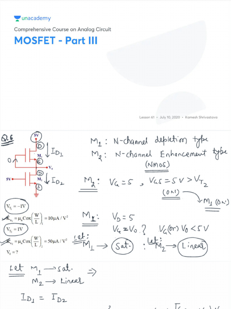 Mosfet - Part III | PDF