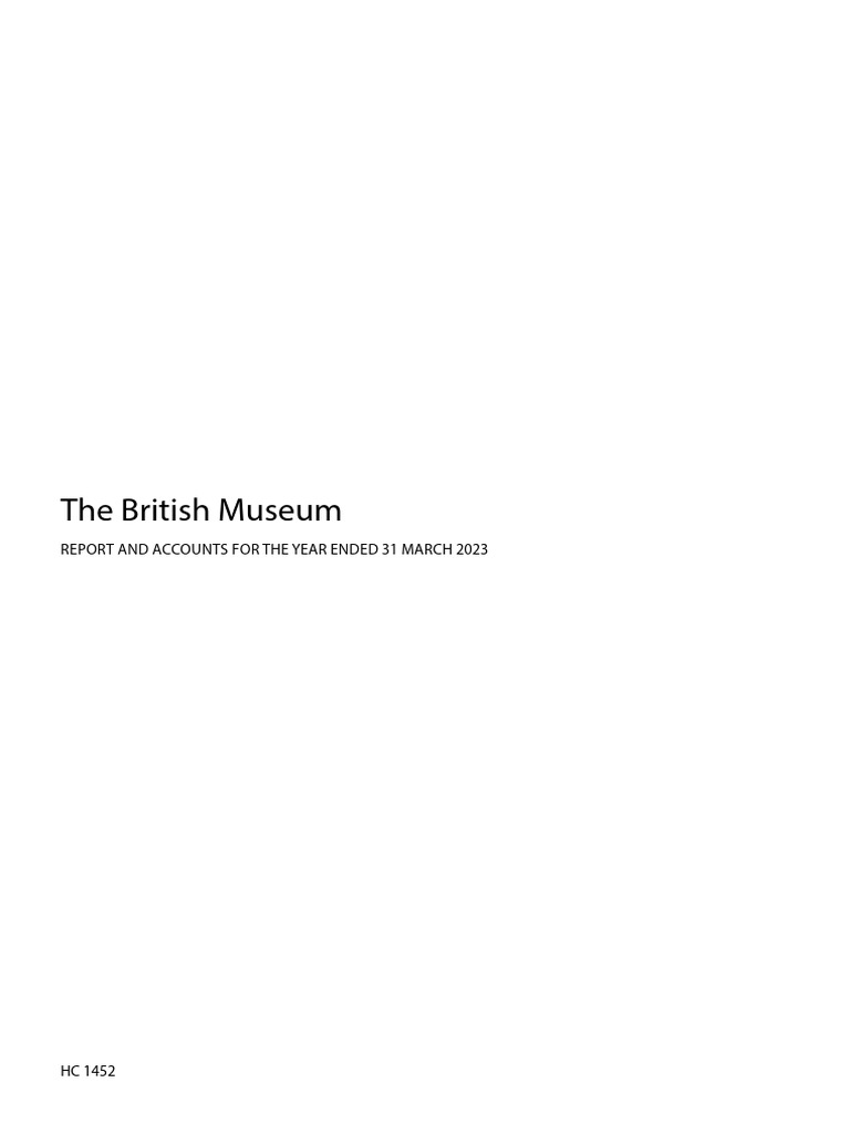 British - Museum - Annual - Reports - Accounts - 2022 - 2023 | PDF