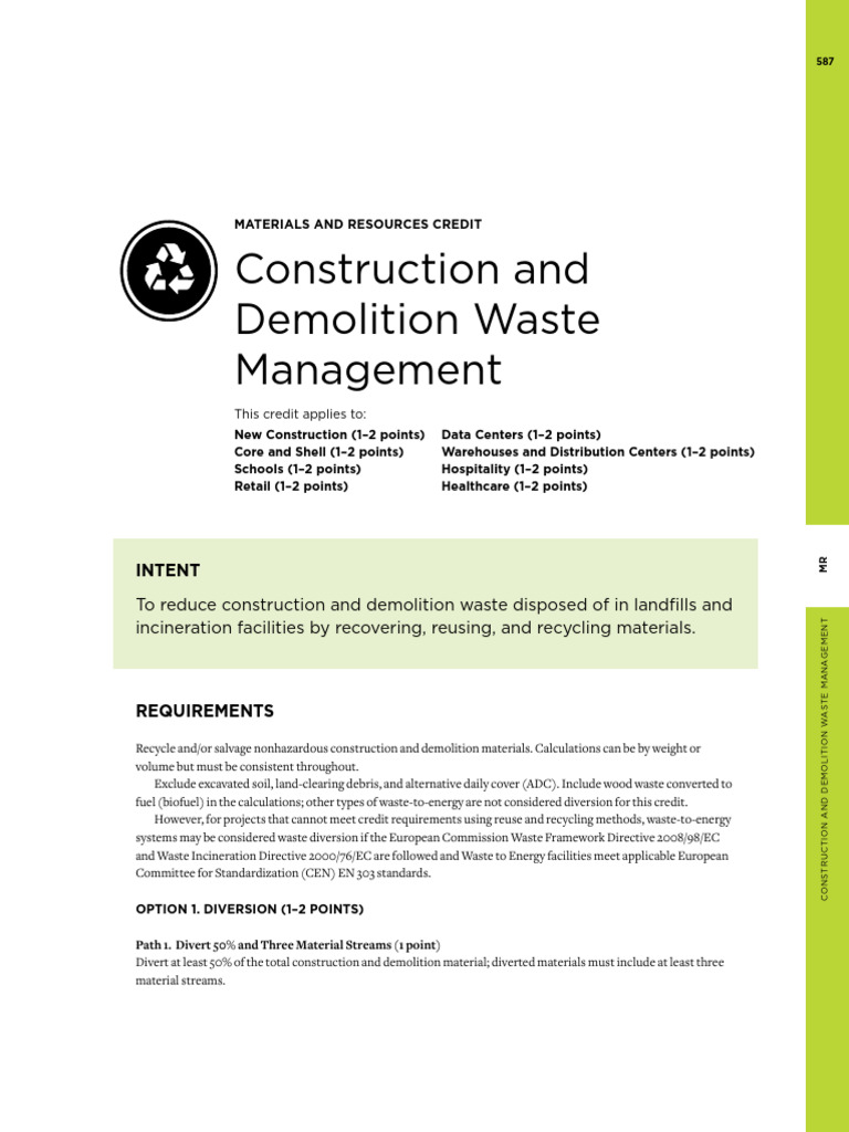 MRc- Const Demolition Waste Mngnt | PDF
