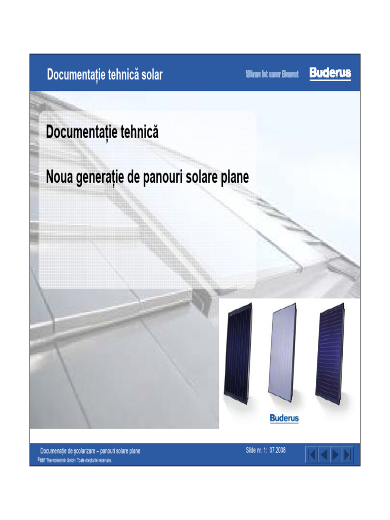Prezentare_panouri_solare_plane_BUDERUS | PDF