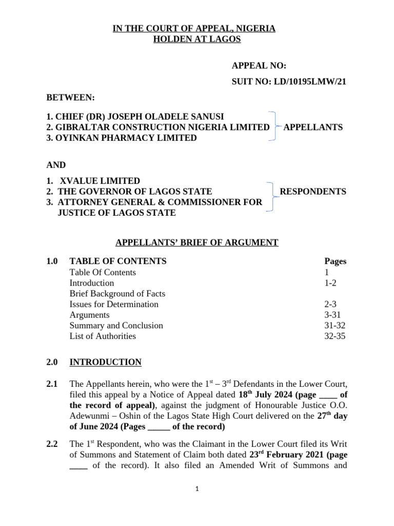 Appellant's Brief | PDF