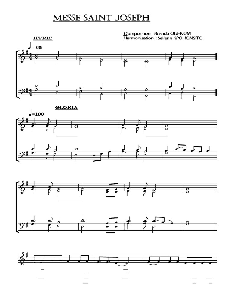 Messe Saint Joseph (Brenda) - 082913 | PDF