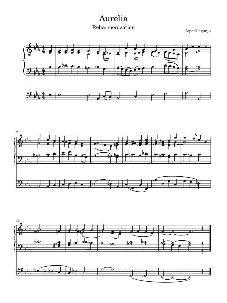 Aurelia Reharmonization- Tope Olagunju | PDF