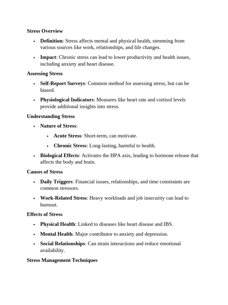 Stress Overview | PDF
